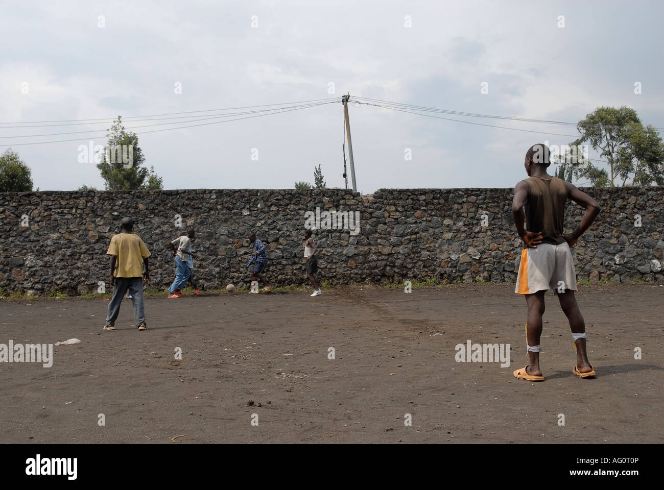 Former child soldiers play soccer at a rehabilitation center for ...