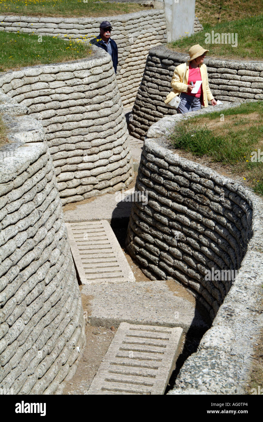 Vimy Ridge near Arras northern France. First World War trenches on the ...
