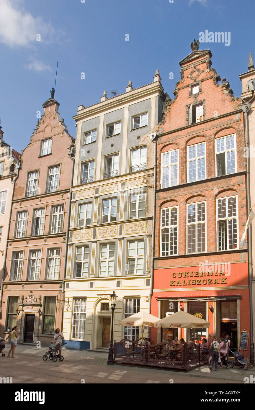 Heritage renaissance hanseatic houses on dluga long street in hi-res ...