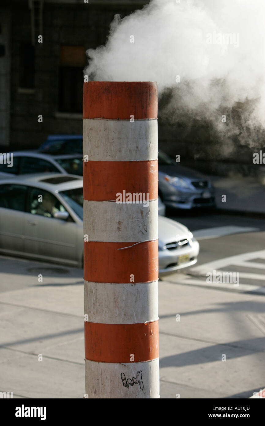 steam pipe vent stack new york city new york USA Stock Photo - Alamy