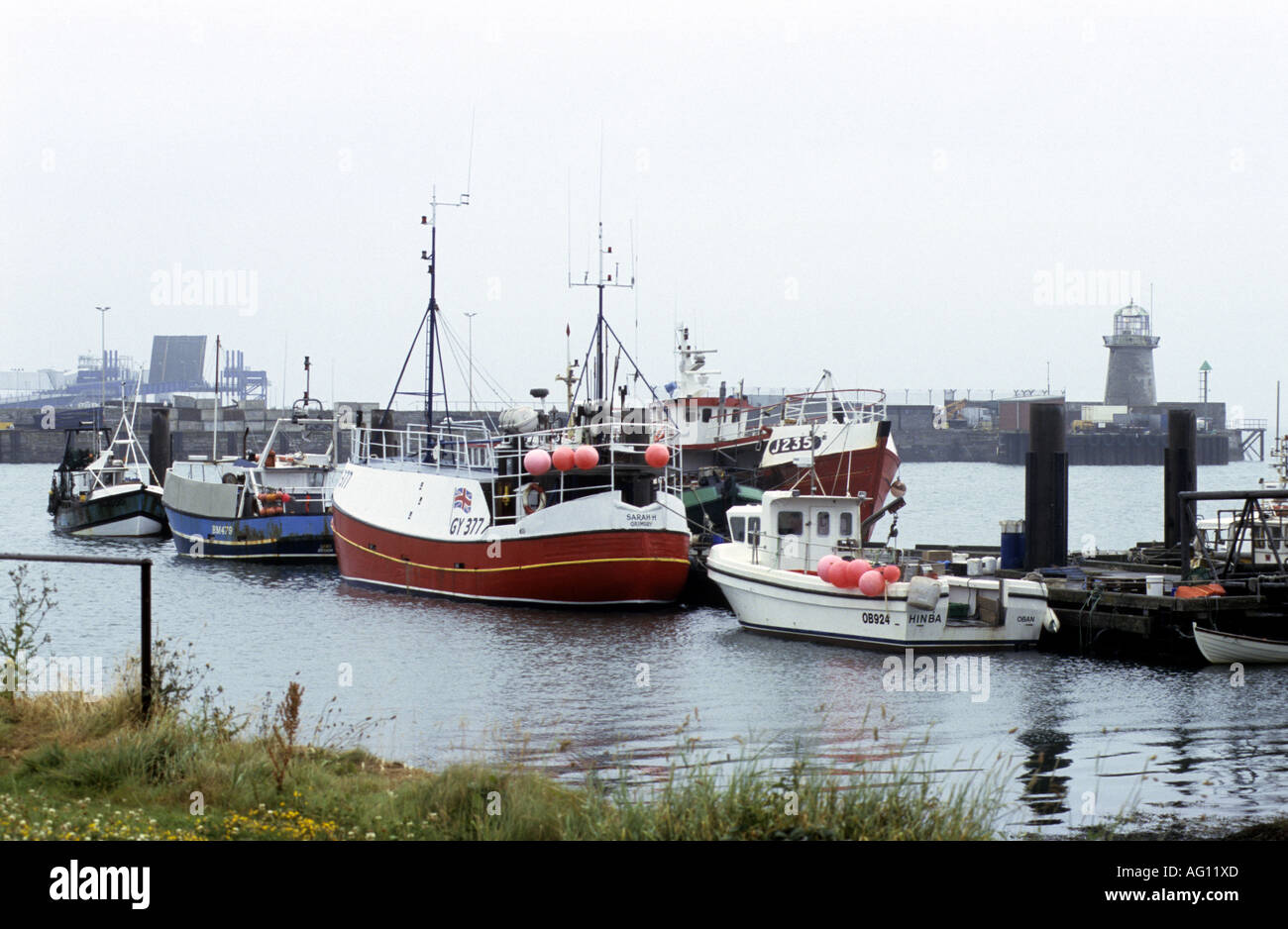 The fishing harbour, Holyhead, Anglesey, Wales, UK Stock Photo - Alamy