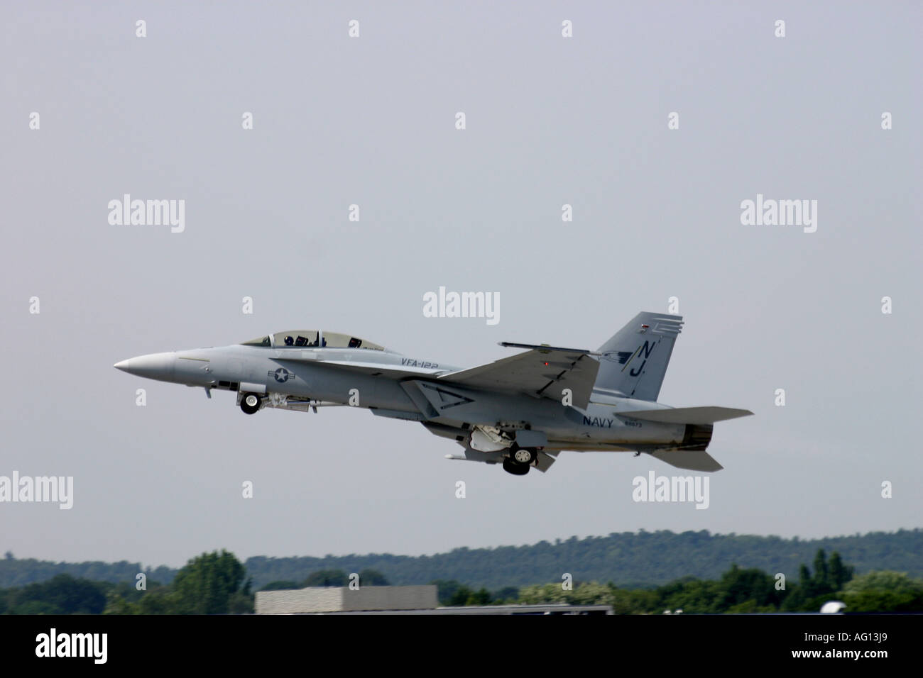 US Navy F18 E/F Super Hornet at Farnborough International Air Show 2006 ...