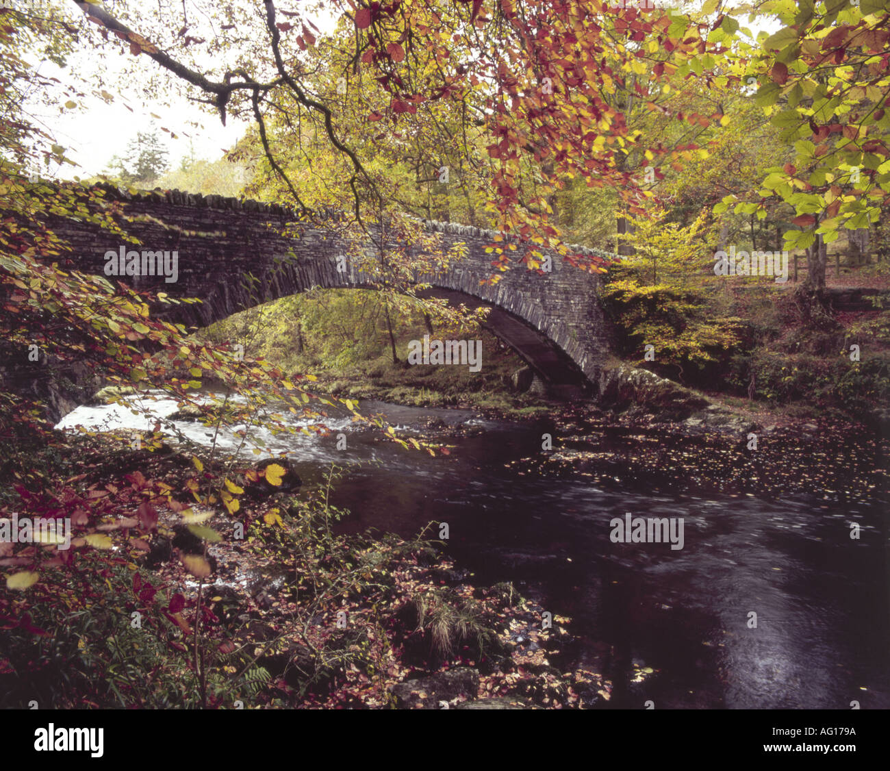 Autumn Clappersgate Bridge Lake District UK Stock Photo - Alamy