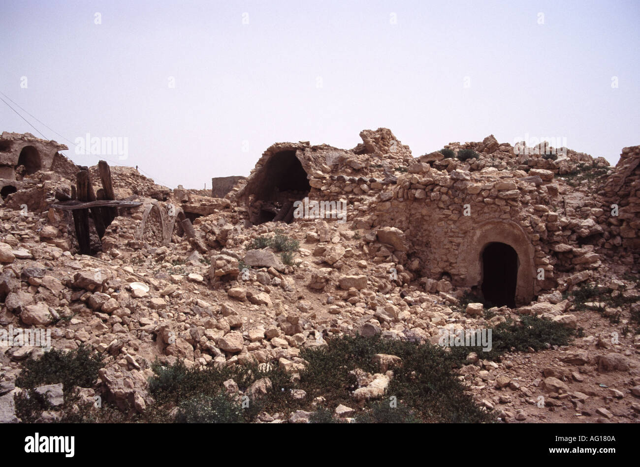 Libya Libyen Ksar of Nalut ruins of the historical ghorfas old houses ...