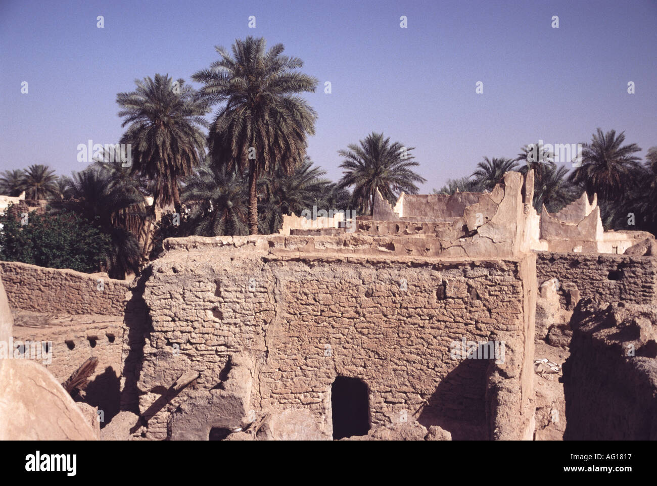 Libya Libyen old city of Ghadames historical buildings palmtrees Stock ...