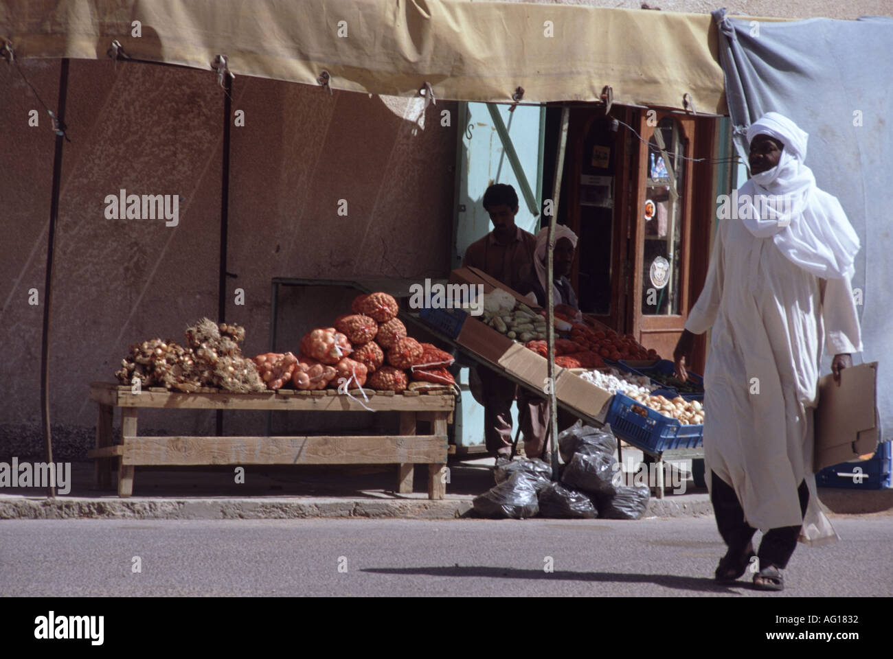 Libya Ghadames market stall with fruits and vegetables Stock Photo - Alamy