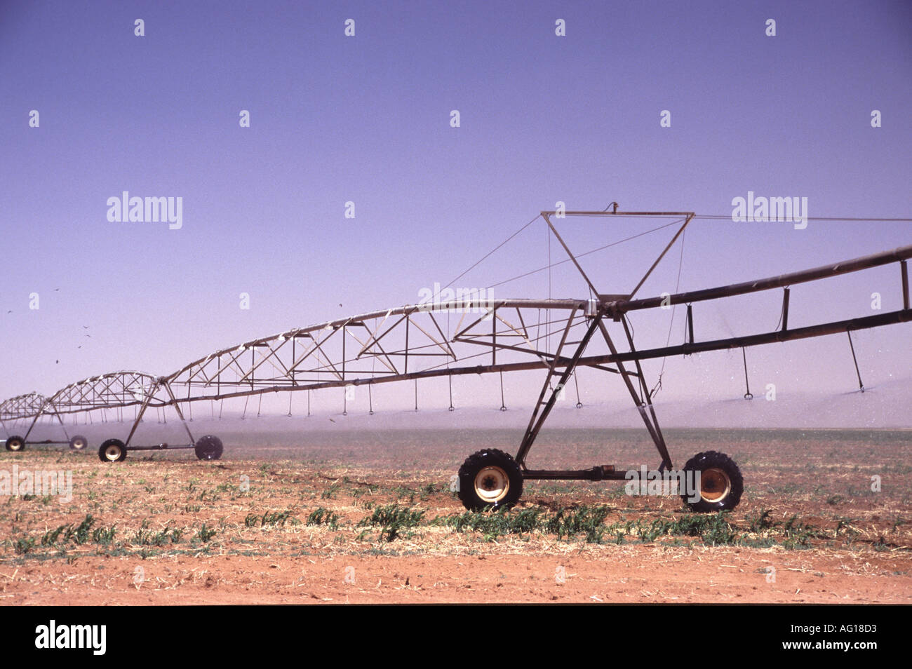 irrigation plant agriculture libya desert Sahara Stock Photo - Alamy