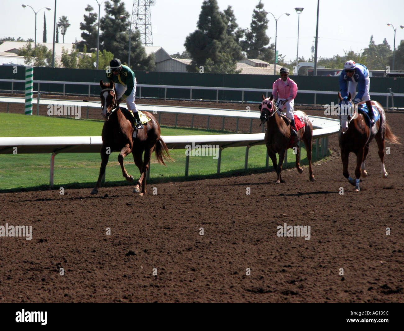 Horse races are popular at many fairs in the US This race was at the ...