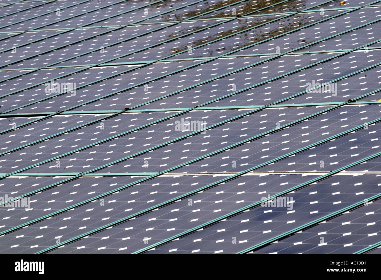 Solar panel array at the Centre for Alternative Technology Machynlleth ...