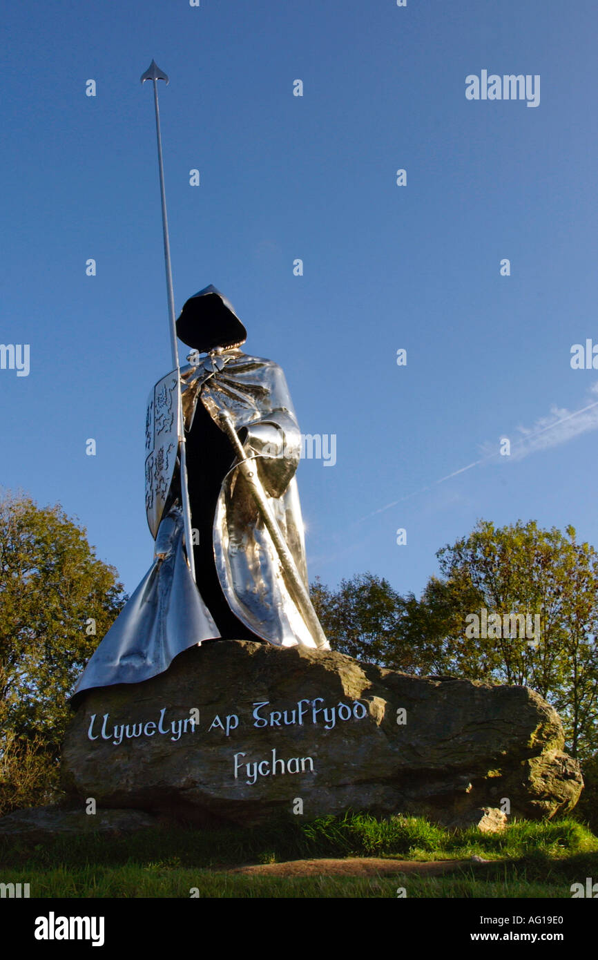 Stainless Steel Statue of Llywelyn ap Grufydd Fychan by Toby and Gideon ...