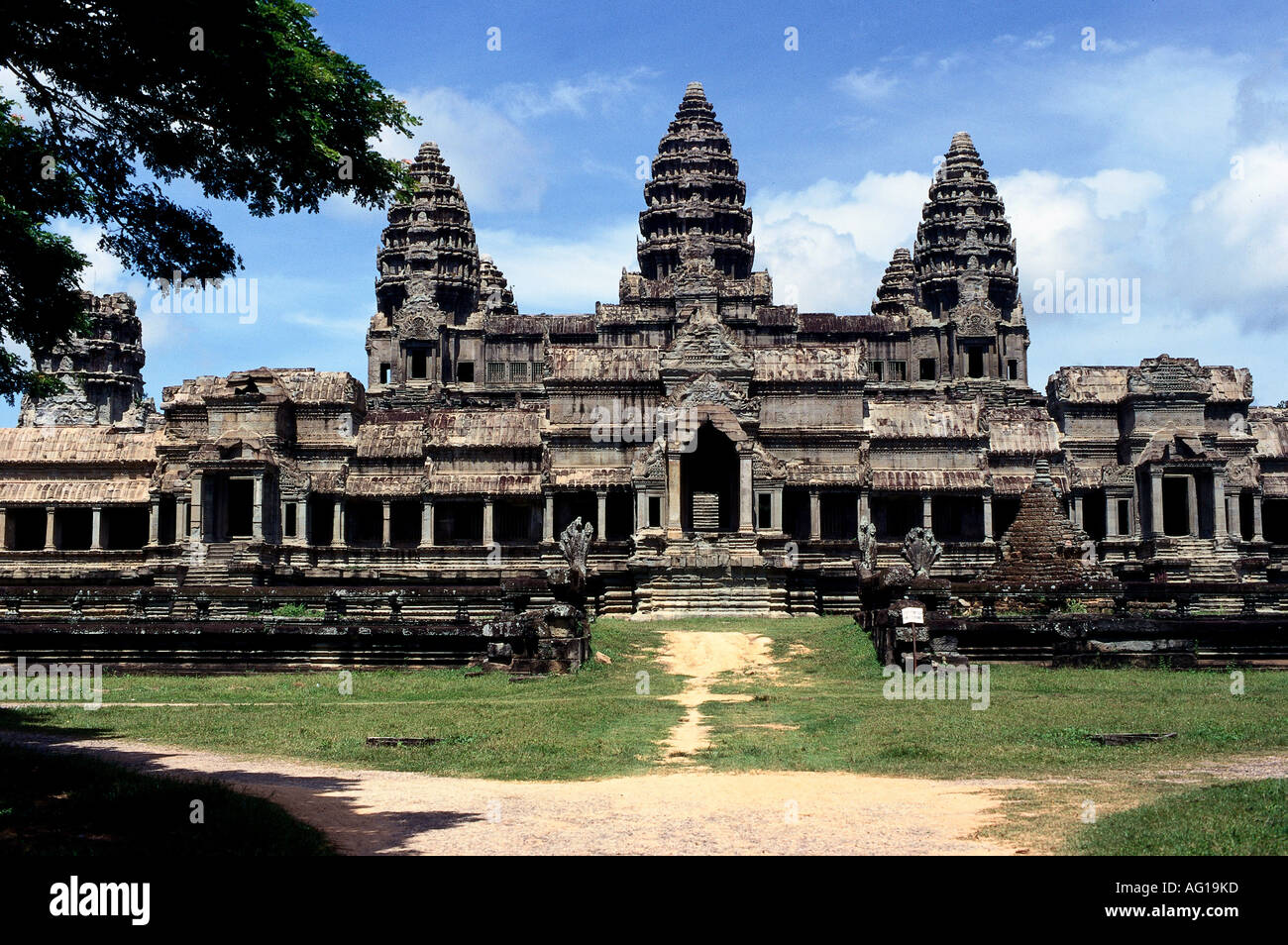geography / travel, Cambodia, Angkor, buildings, Angkor Wat, exterior ...