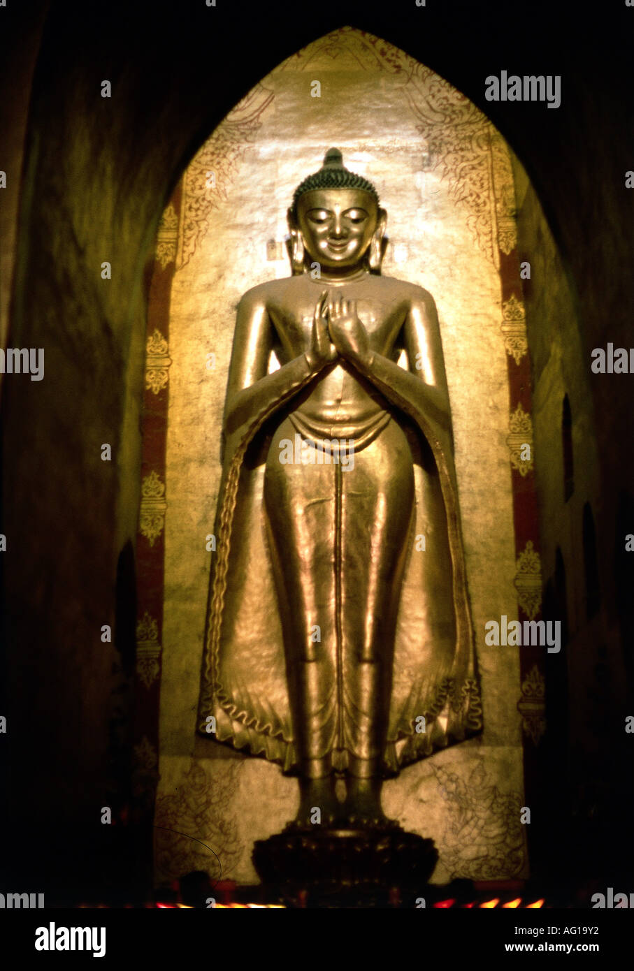 geography / travel, Myanmar, Bagan, buildings, Ananda temple, interior ...