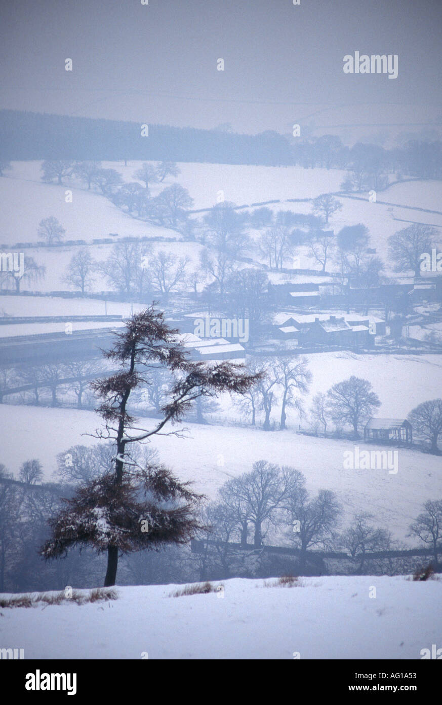 Winter scene in North Yorkshire England UK Stock Photo - Alamy