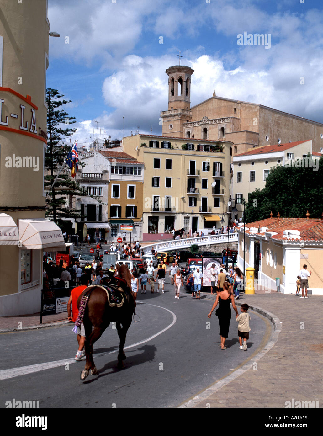 The centre of Mahón Stock Photo - Alamy