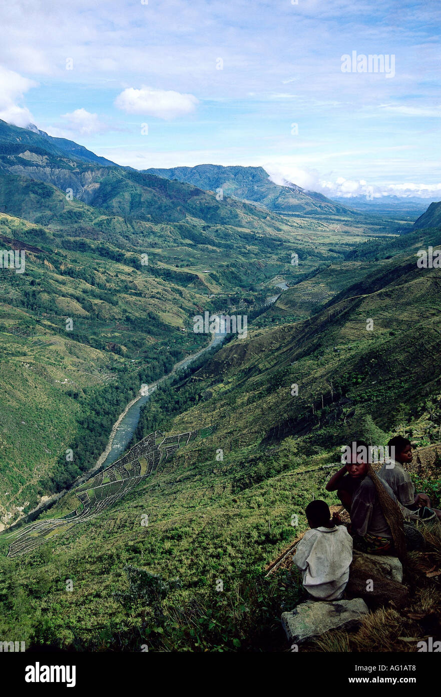 Indonesia Irian Jaya Island Valley High Resolution Stock Photography ...