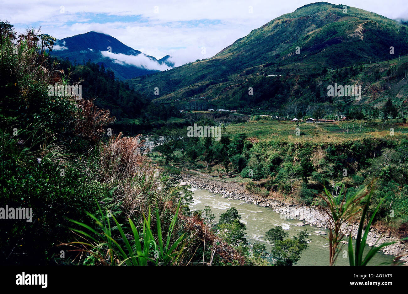 Indonesia Irian Jaya Island Valley High Resolution Stock Photography ...