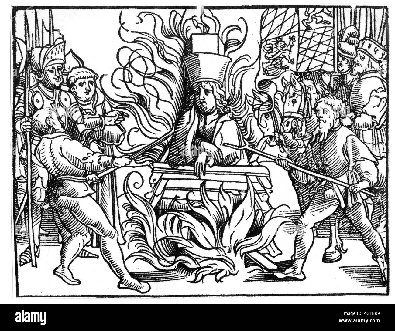 Hus, Jan, circa 1370 - 6.7.1415, Czech theologian, death, execution in ...