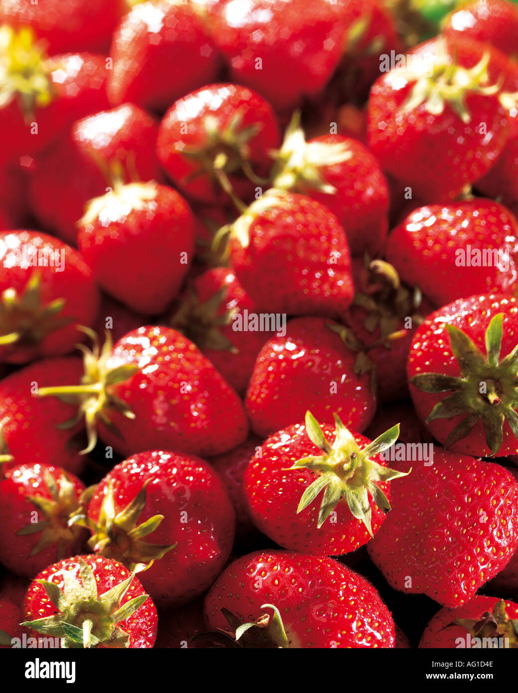 Strawberries close up bleed shot Stock Photo - Alamy