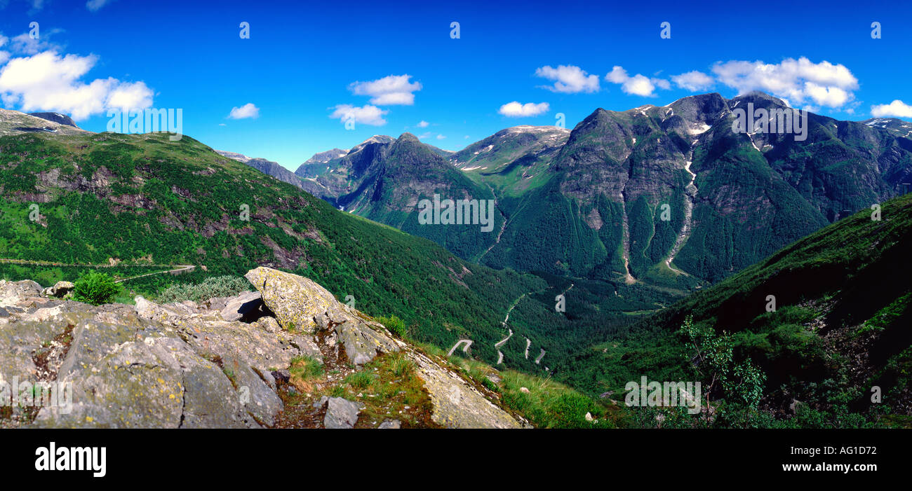 Pass street on the Hardanger Vidda in Norway Stock Photo - Alamy