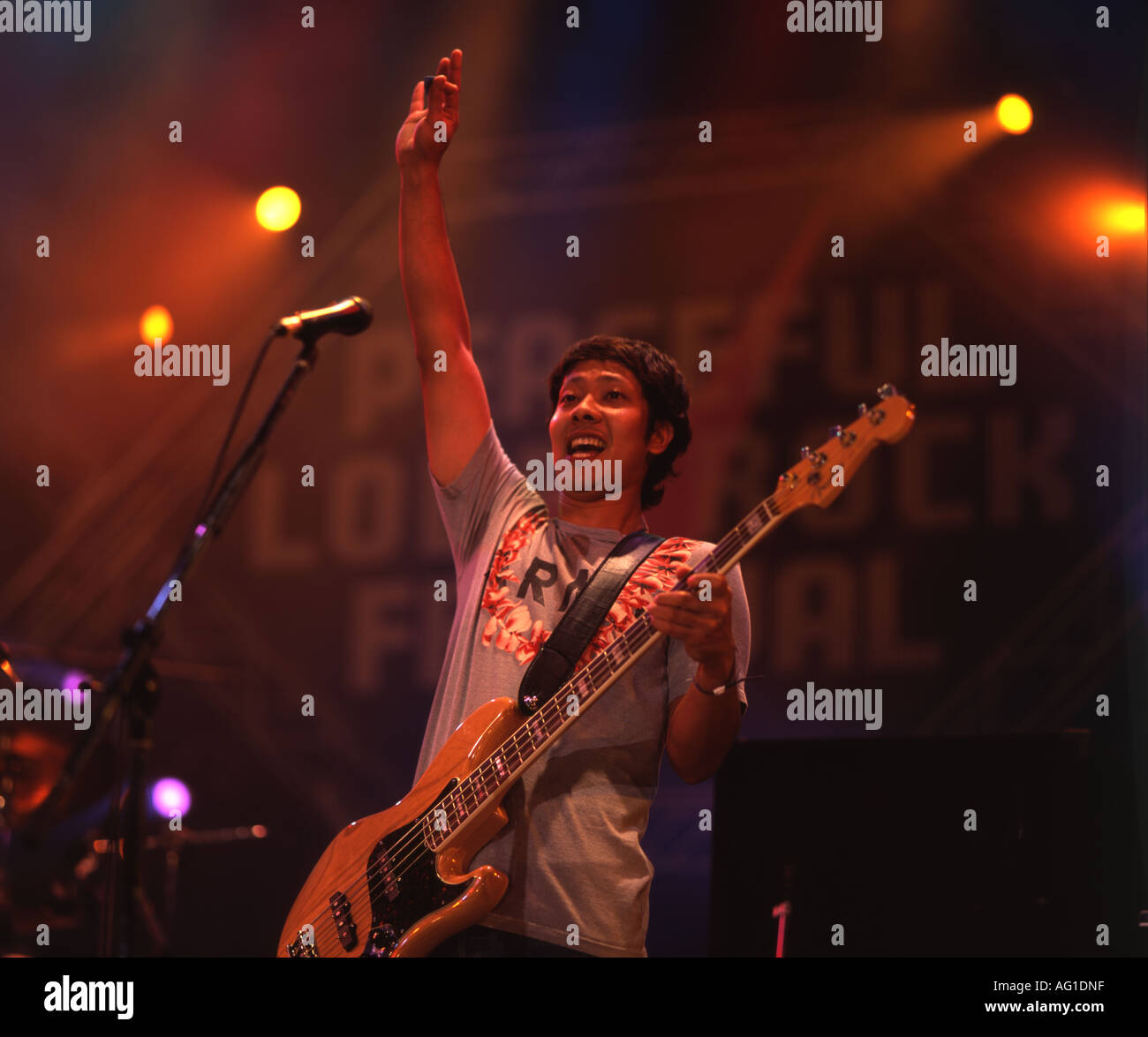 Mongol 800 OkinawanRock Band perform at the Peaceful Love Rock Festival in Okinawa Japan Stock ...