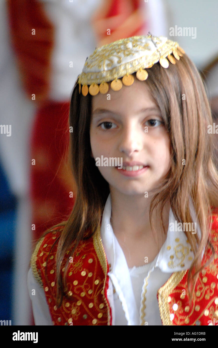 Albanian children's dance group performing in London Stock Photo - Alamy