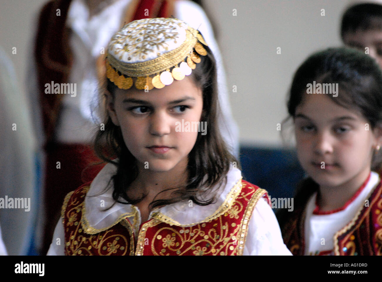 Albanian children's dance group performing in London Stock Photo - Alamy
