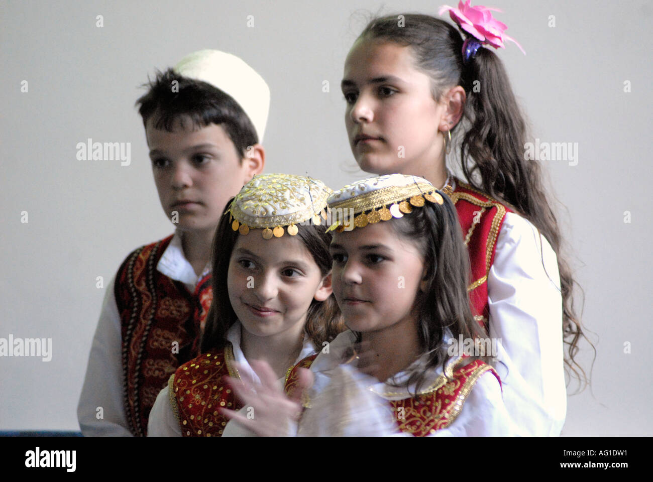 Albanian childrens dance group performing hi-res stock photography and ...