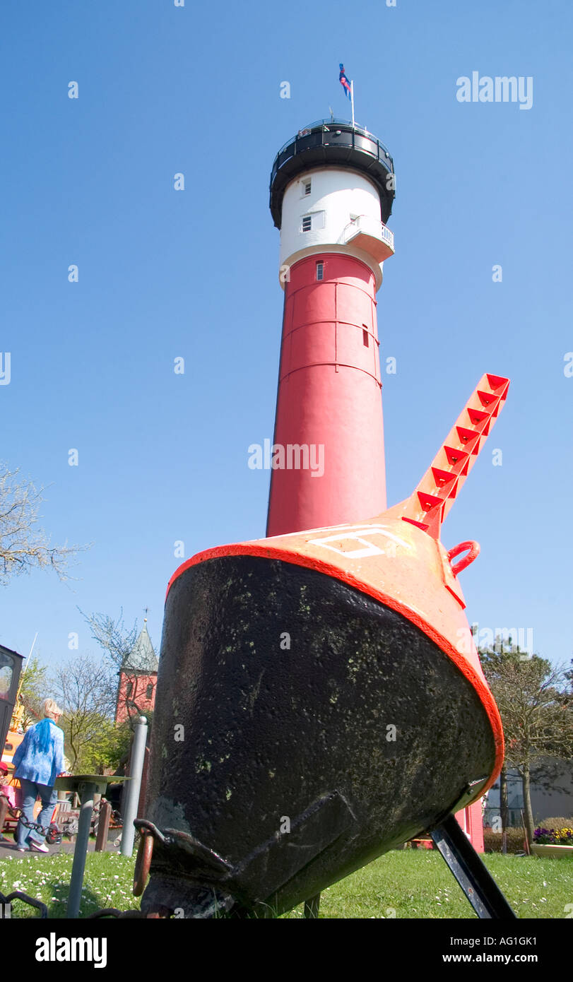 Old lighthouse on wangerooge island, Germany Stock Photo - Alamy