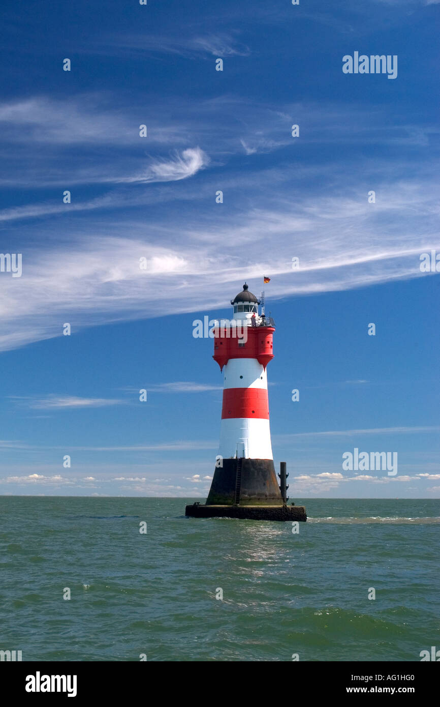 Lighthouse "Roter Sand" Ggermany Stock Photo - Alamy