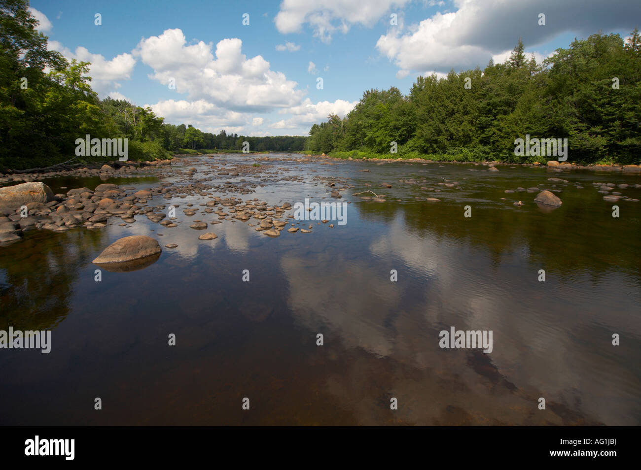 Moose River in the Adirondack Mountains of New York State Stock Photo ...