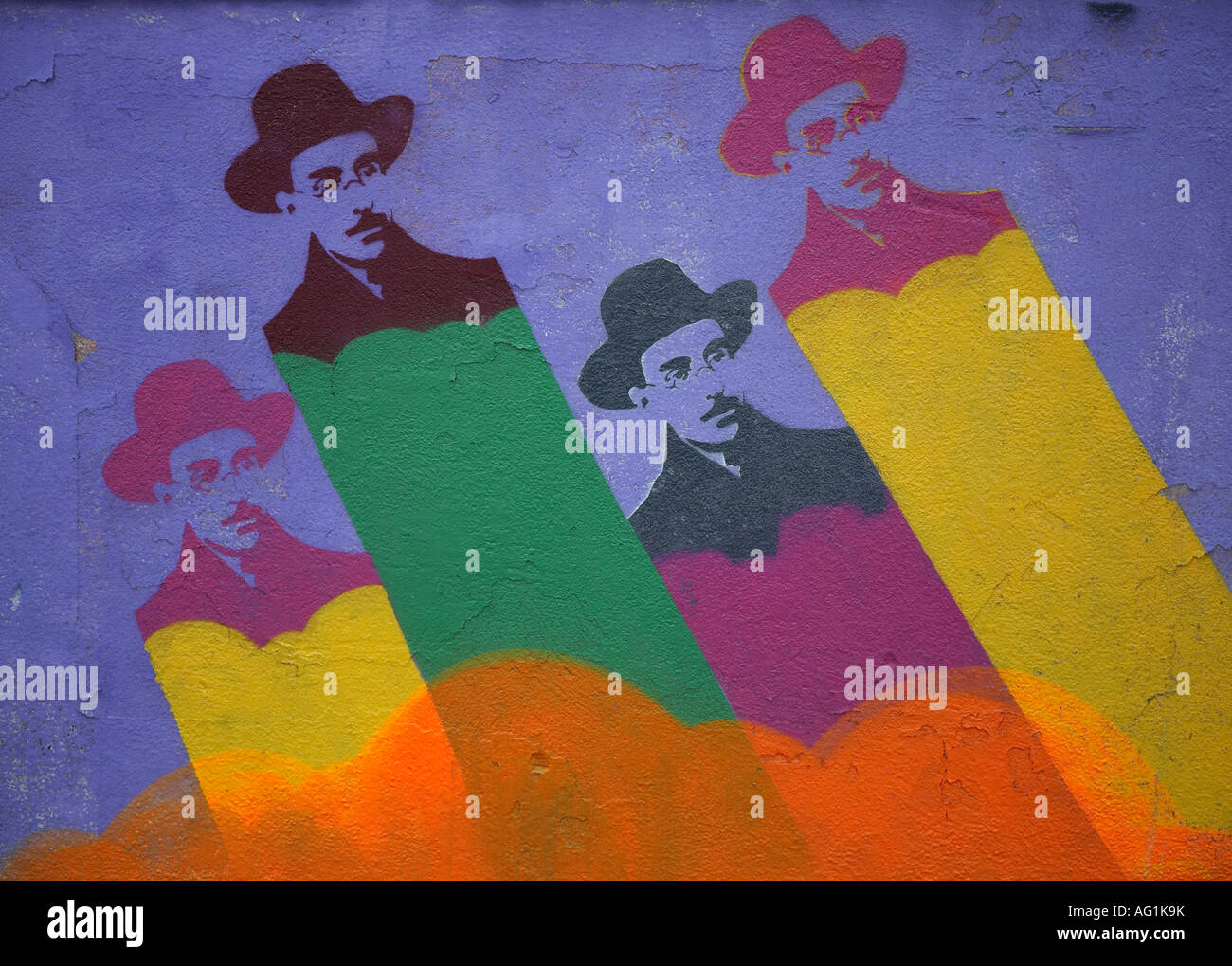 graffiti rainbow portrait Stock Photo - Alamy