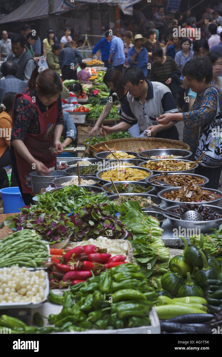 Local market Sichuan Province China Stock Photo - Alamy