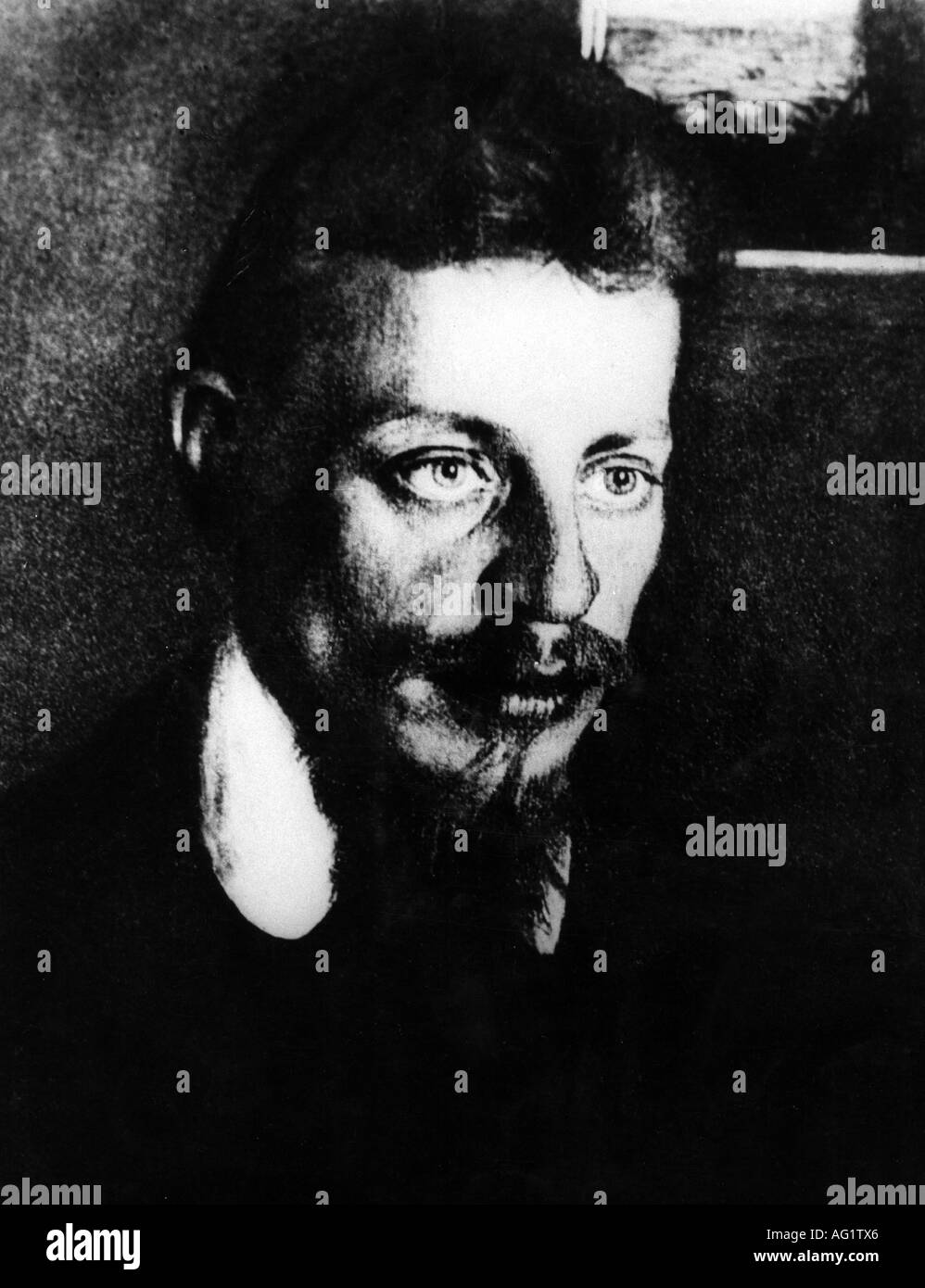 Rilke, Rainer Maria, 4.12.1875 - 29.12.1926, Austrian author / writer ...