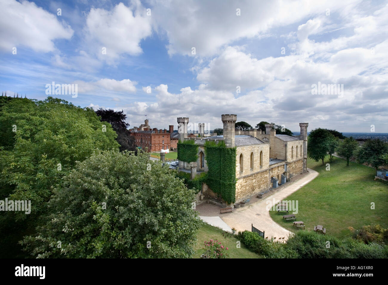 INSIDE LINCOLN CASTLE, SHOWING THE CROWN COURT BUILDING WITHIN THE ...