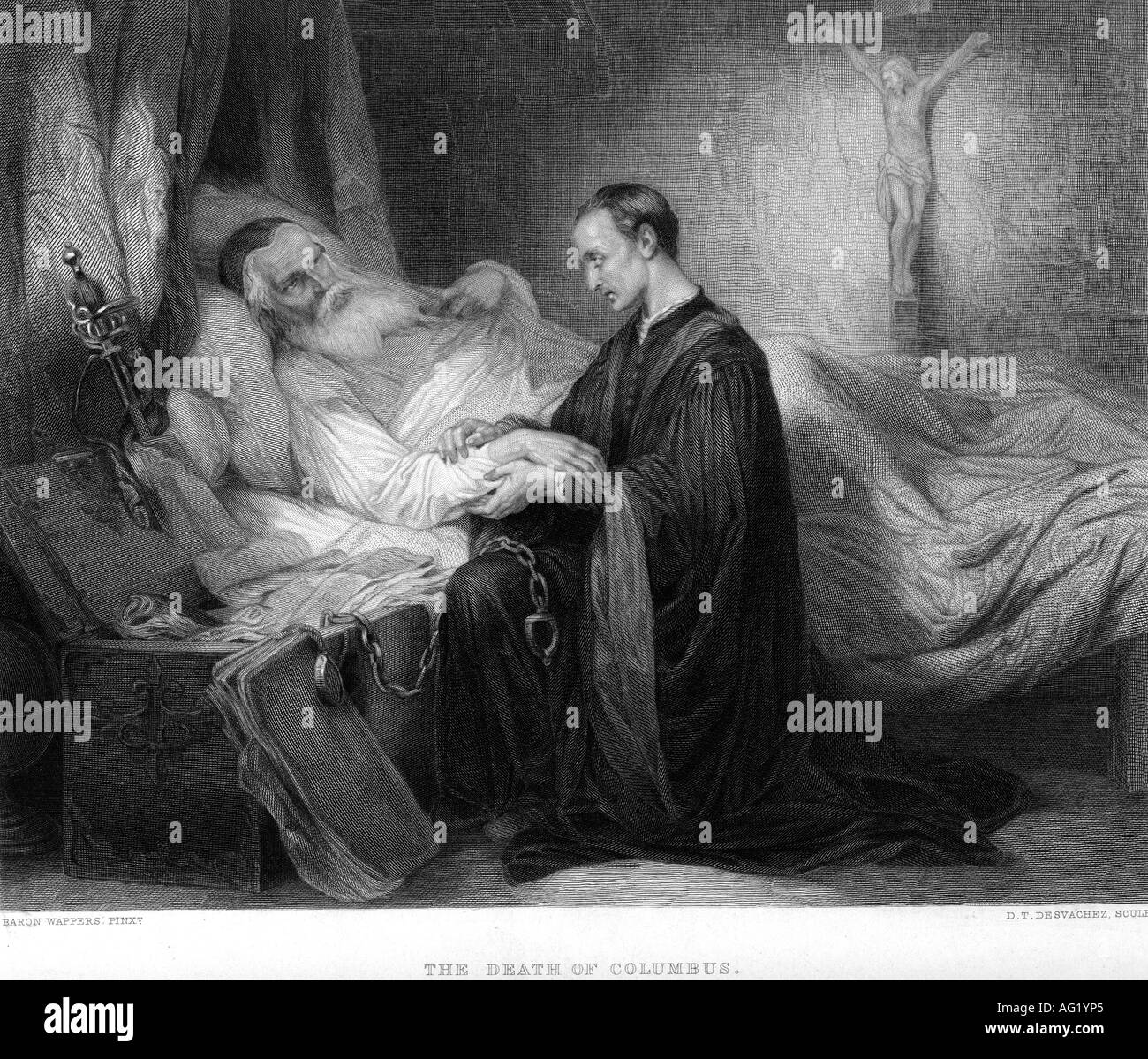 Dying man and priest hi-res stock photography and images - Alamy