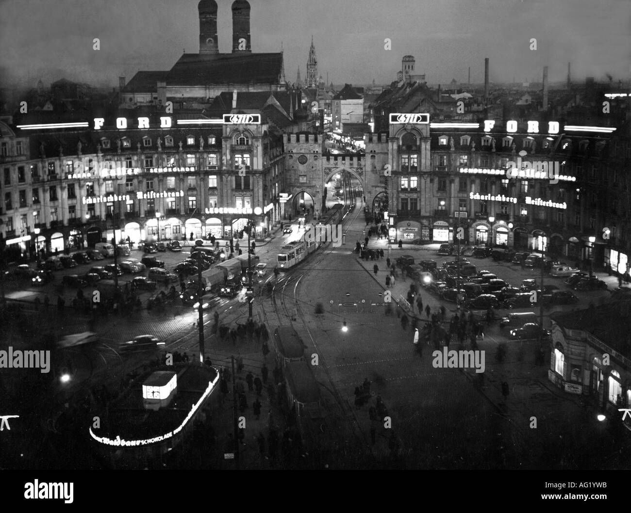 Karlsplatz munich germany 1950s hi-res stock photography and images - Alamy