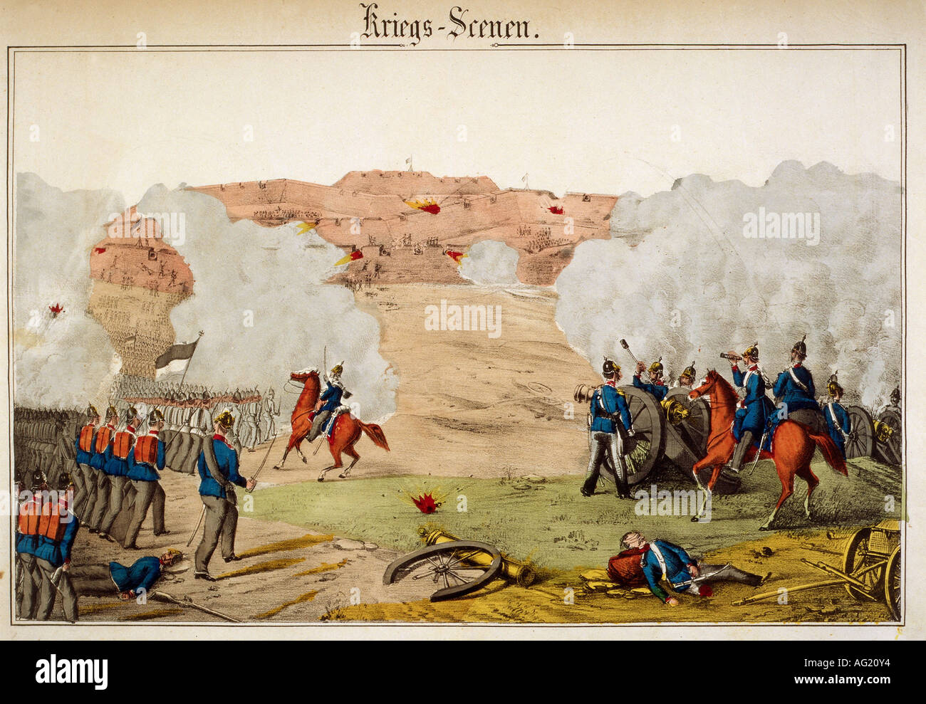 events, Second War of Schleswig 1864, Prussians storming the Dybbel ...