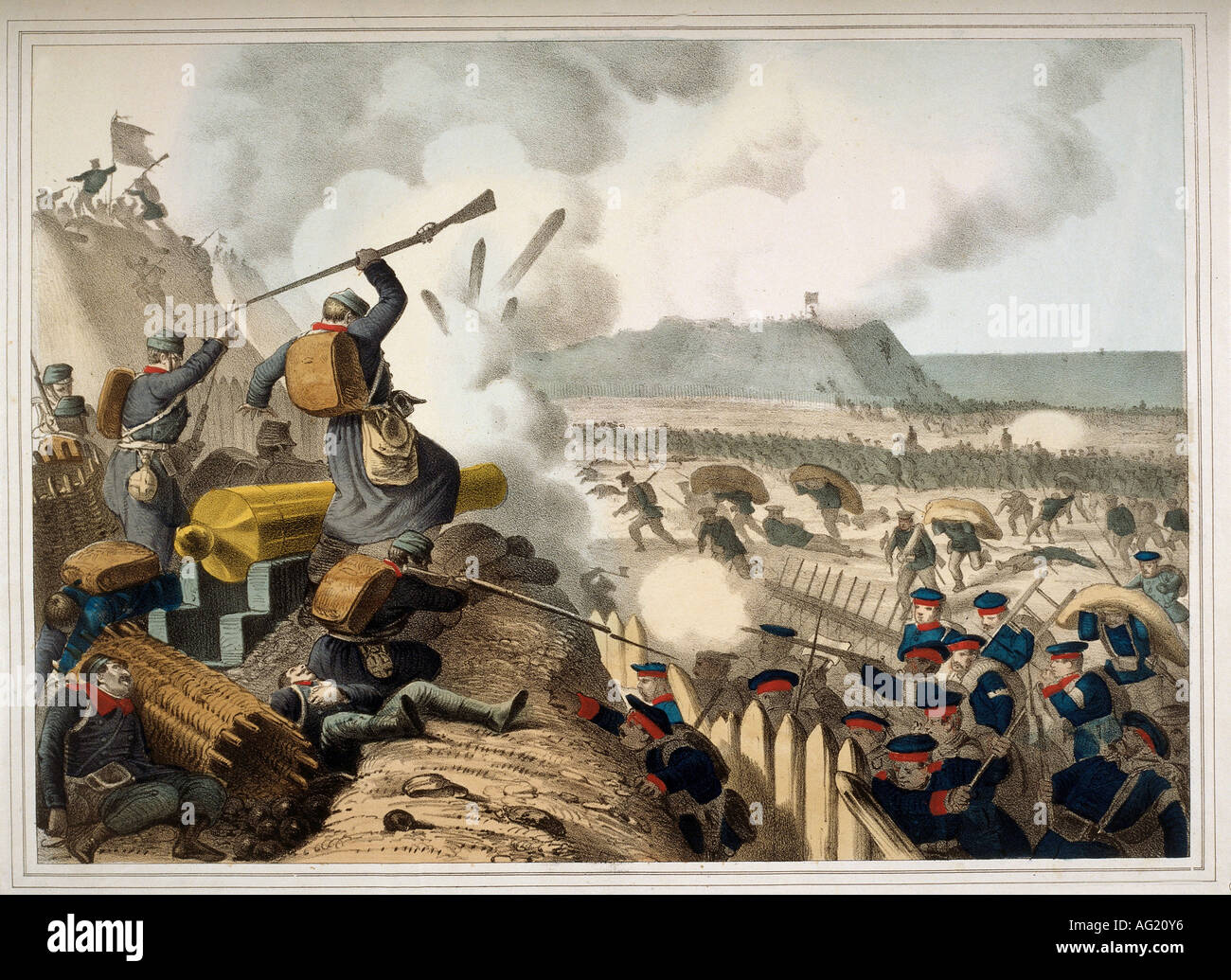 events, Second War of Schleswig 1864, Prussians storming the Dybbel ...