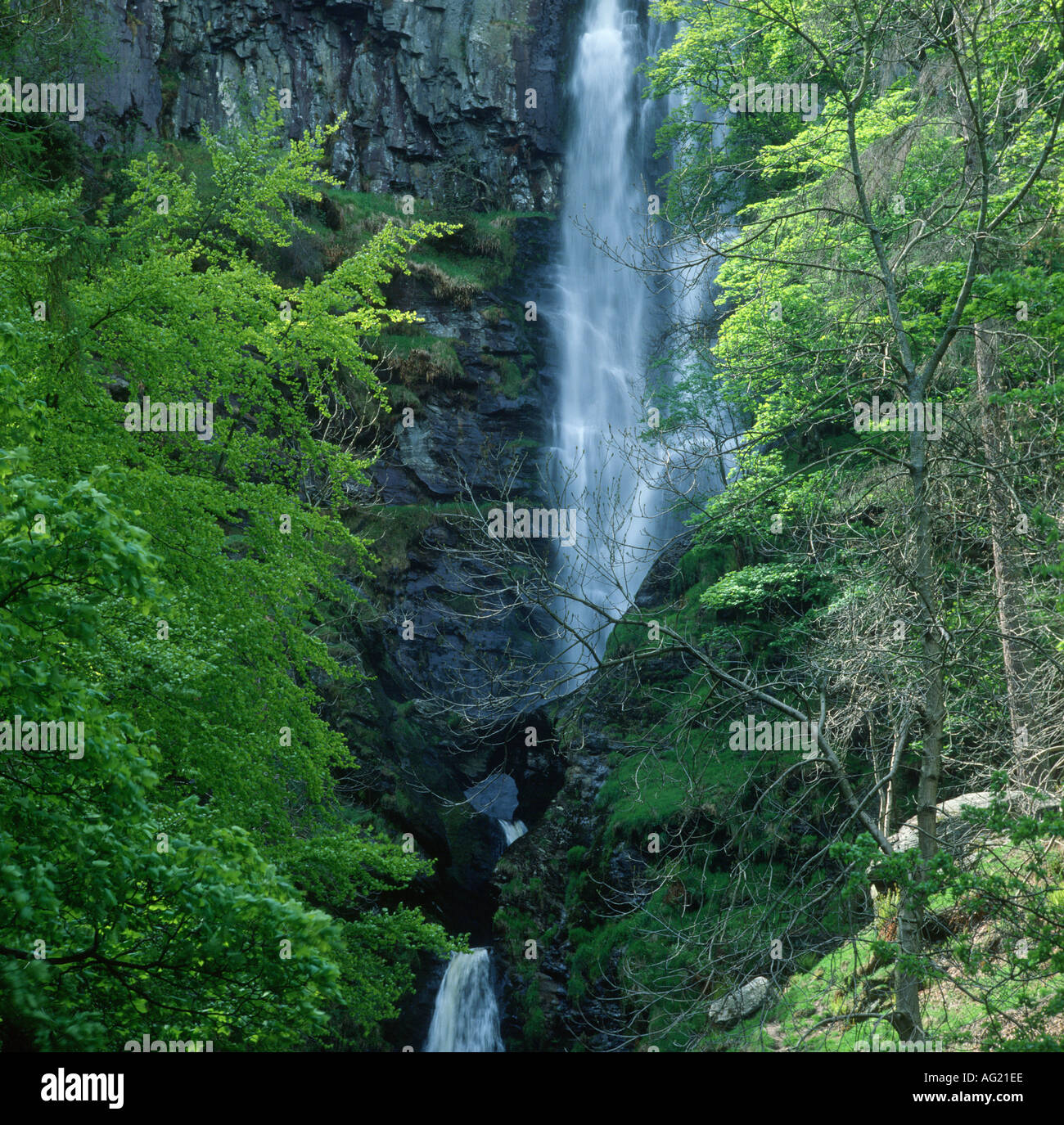 Welsh waterfall pistyll rhaeder hi-res stock photography and images - Alamy