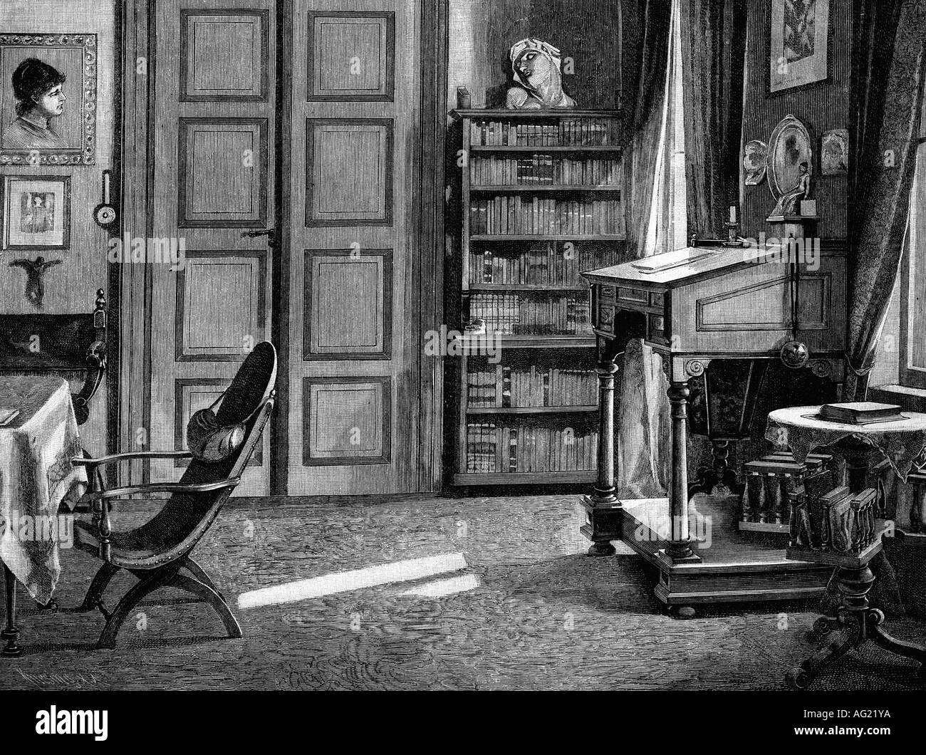 Study workroom Black and White Stock Photos & Images - Alamy