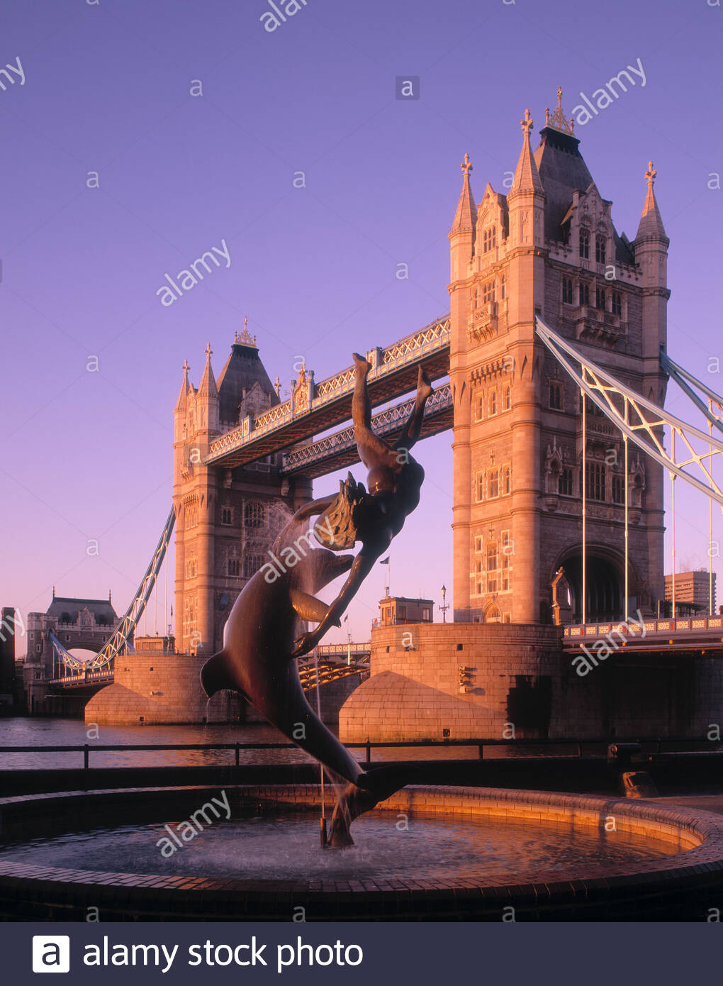Dolphin Statue Tower Bridge London High Resolution Stock Photography ...