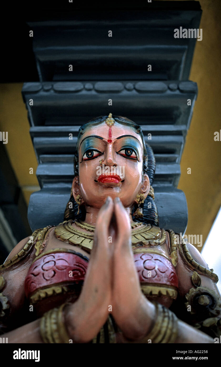 Praying Hindu God effigy at Hindu temple, Sri Lanka Stock Photo - Alamy