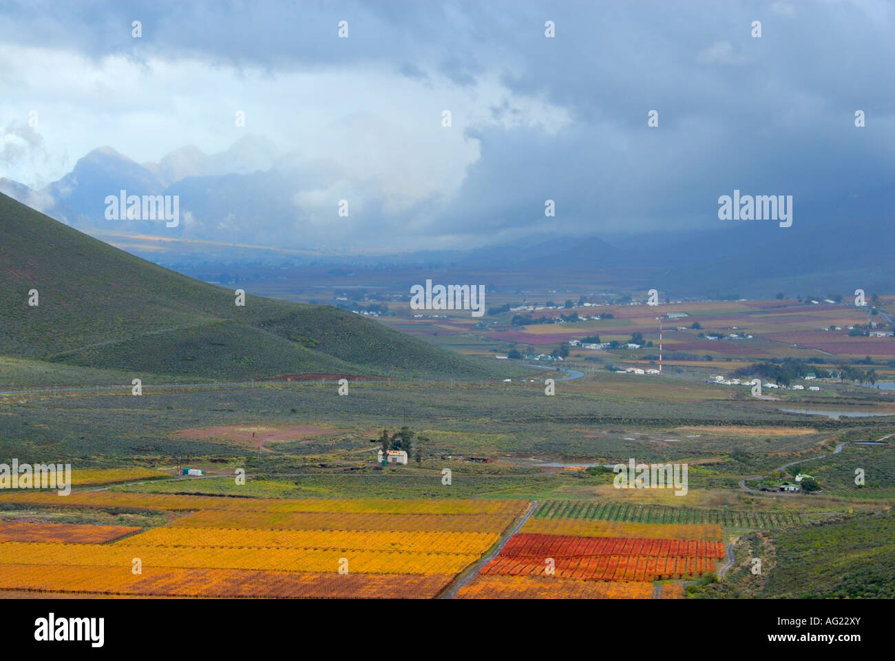 Hex River Valley in Autumn Stock Photo - Alamy