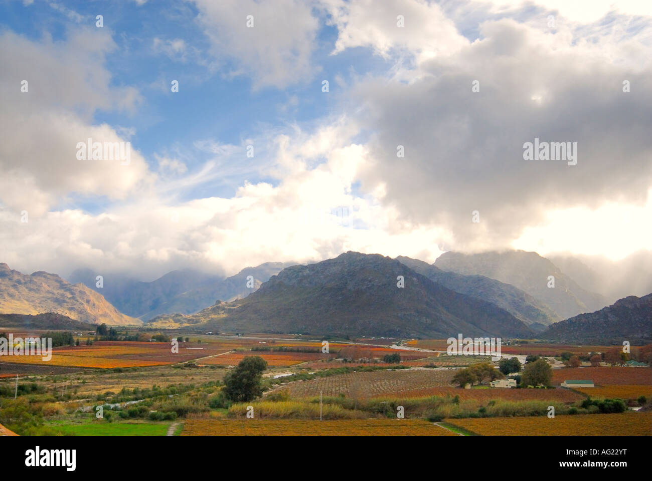 The Hex River Valley an autumn country scene Stock Photo - Alamy