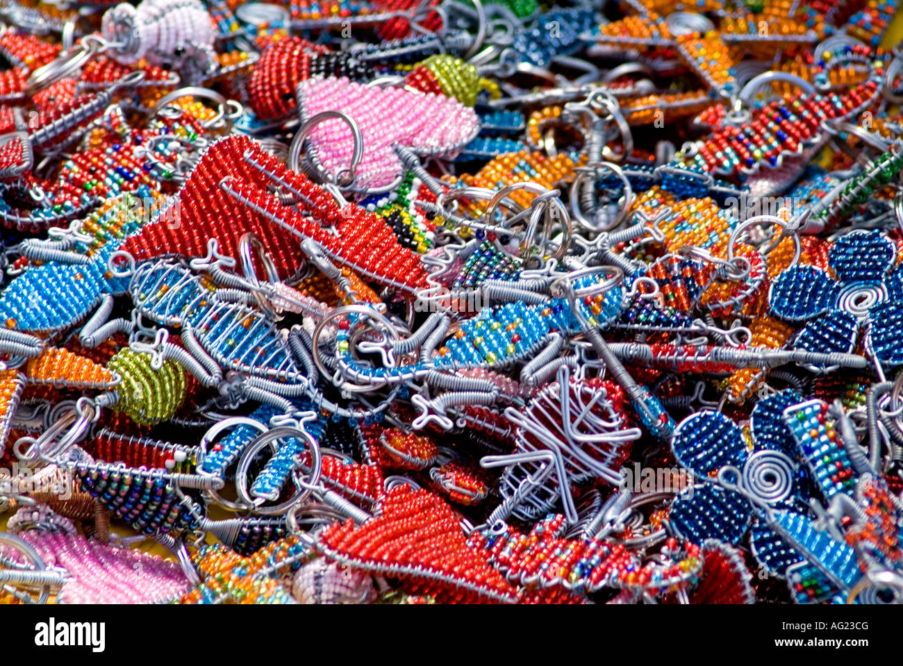 a close up shot of a collection of wire and bead items also known as ...