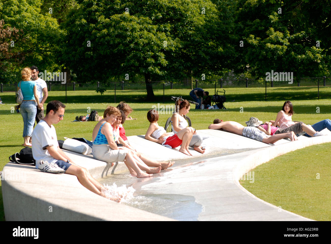 Diana Princess of Wales Memorial Fountain Hyde Park London Stock Photo ...