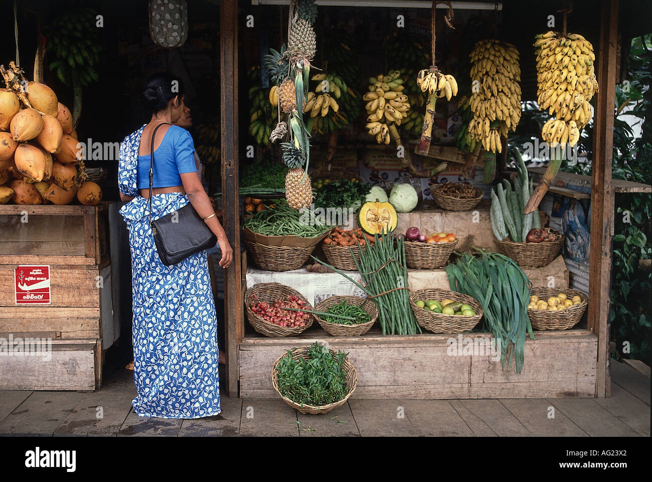 geography / travel, Sri Lanka, (Ceylon), trade, fruit and veg stall ...