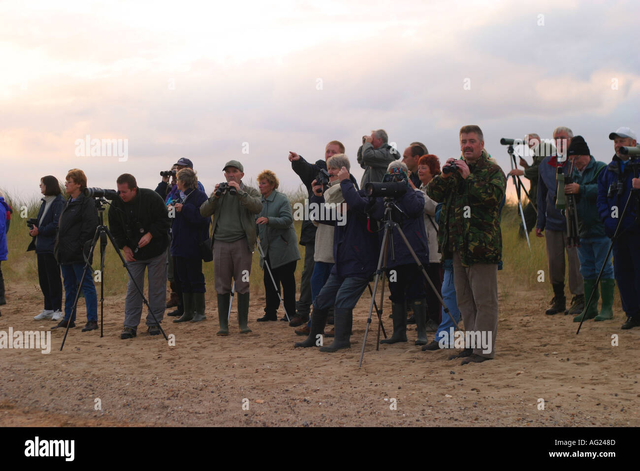 Big group binoculars hi-res stock photography and images - Alamy