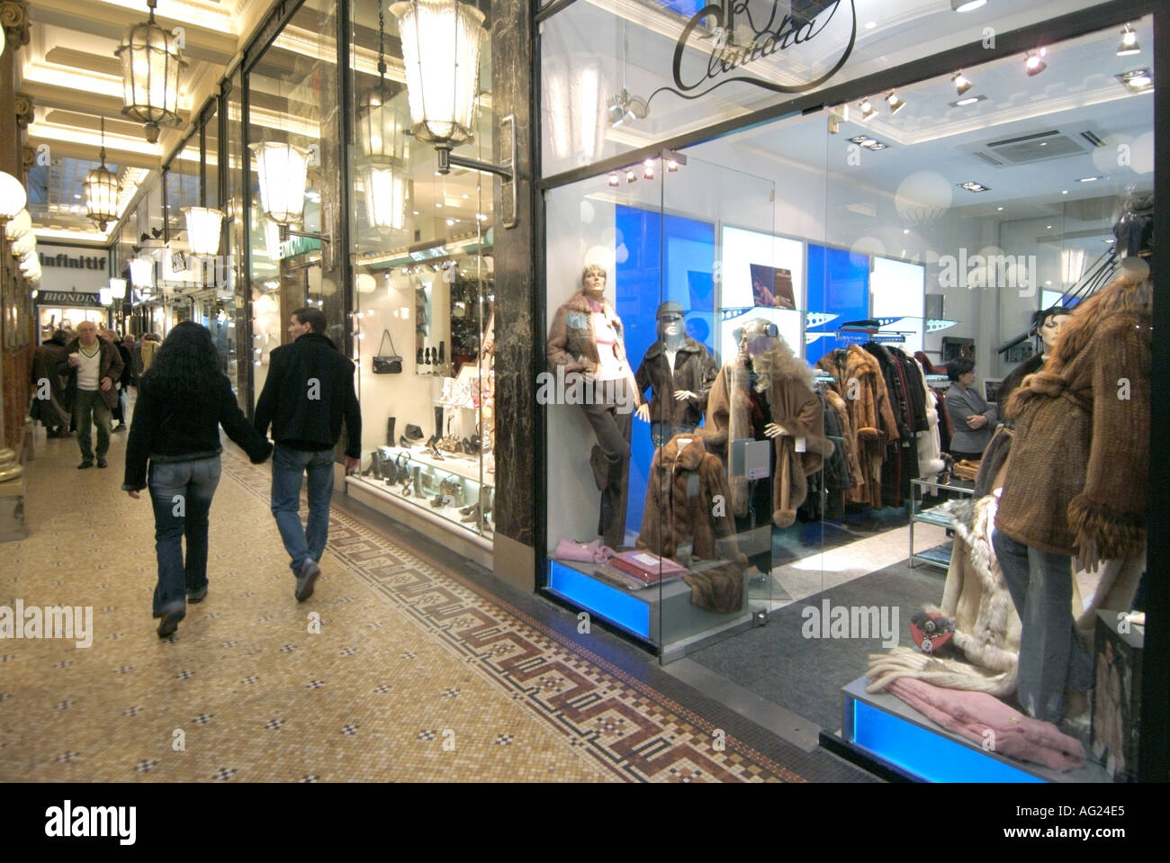 Paris indoor shopping arcade directly off the Champs Elysees shop ...