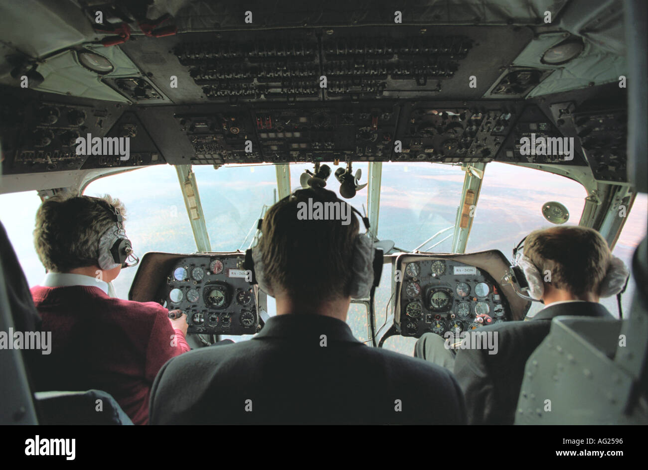 Cabin of Russian helicopter of MI 8 model and 3 pilots inside Russia ...